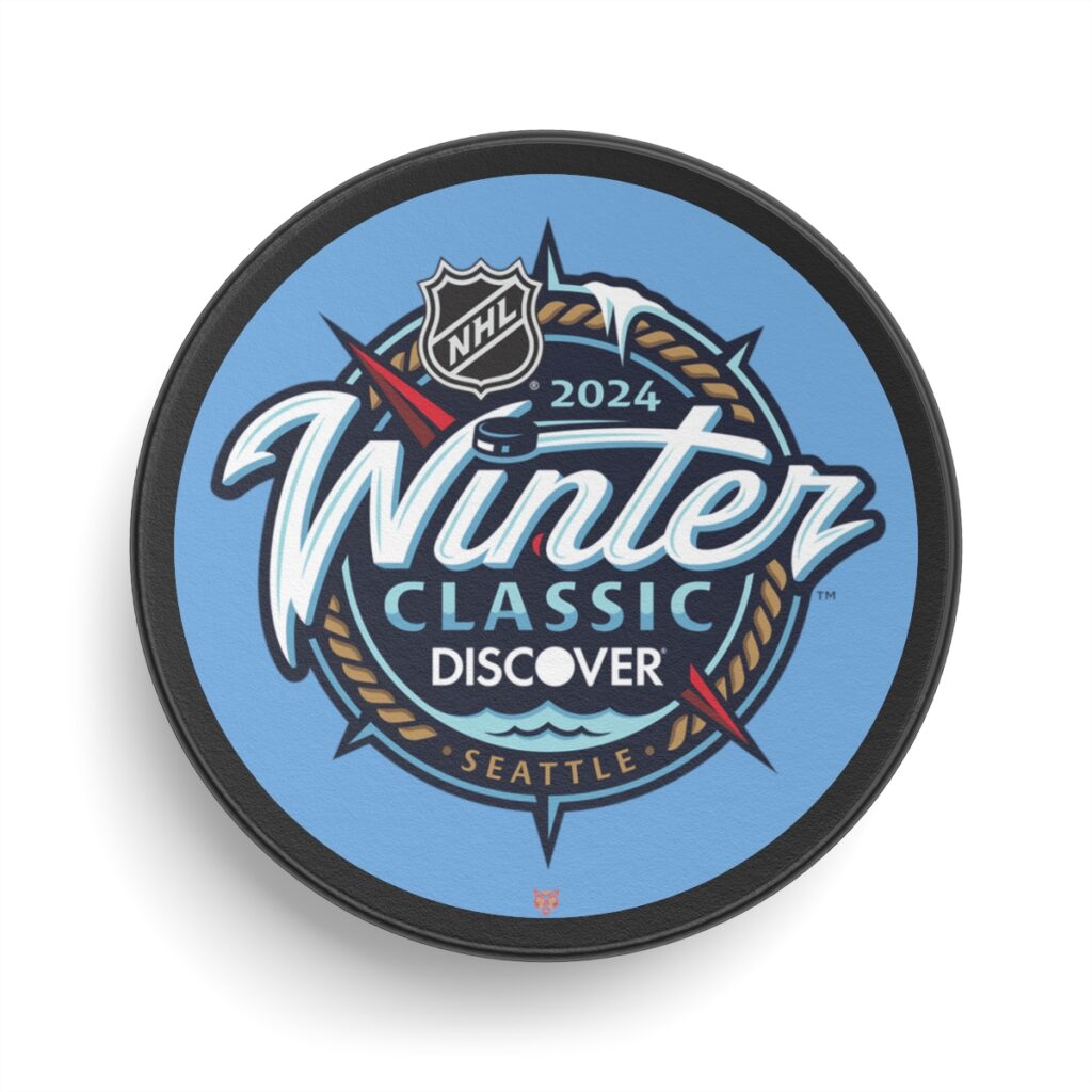 Pro Merch 2024 Winter Classic Seattle Hockey Puck by Viceroy - Pro Merch