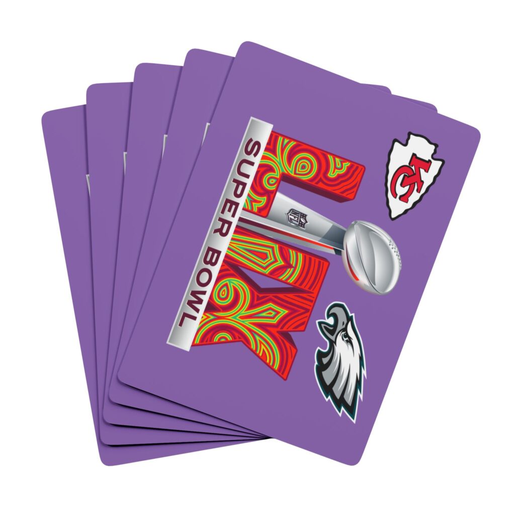 Eagles vs Chiefs 2025 Super Bowl LIX Poker Playing Cards for Game Night ...